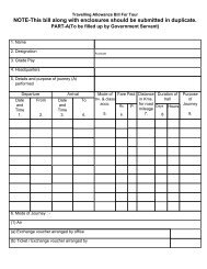 Travelling Allowance Bill(APTC form-52) - AP Online