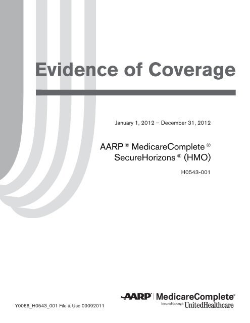 Evidence of Coverage - AARPÂ® Medicare Plans