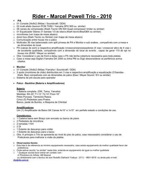 Rider - Marcel Powell Trio - 2010