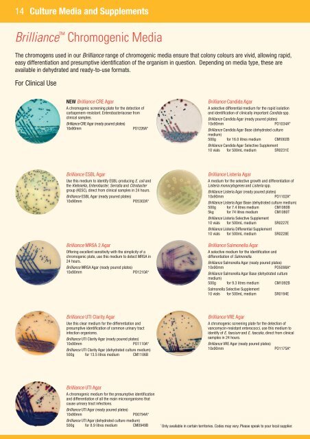 14 Culture Media and Supp