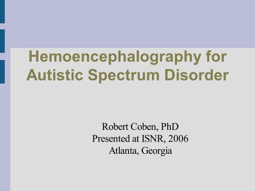 Hemoencephalography for Autistic Spectrum Disorder