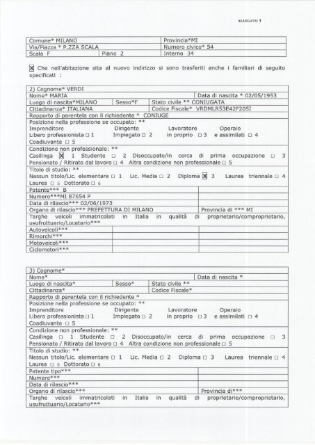 modulo fac-simile dichiarazione di residenza.pdf - Comune di Cagno