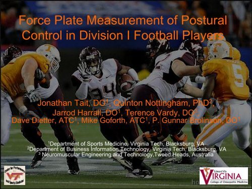 Force Plate Measurement of Postural Control in ... - Isotechnology.net