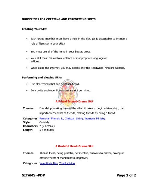 A Friend Indeed-Drama Skit