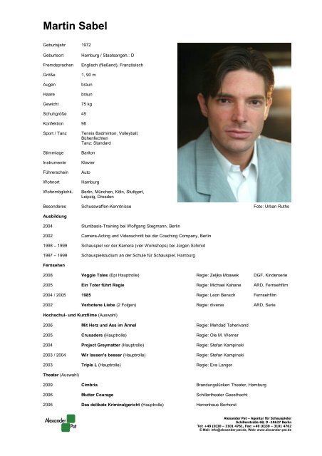 Martin Sabel - Alexander Pat