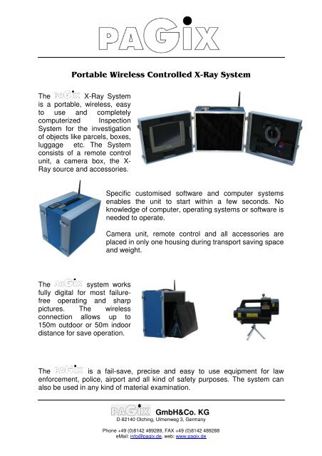 Technical Specifications Camera Box