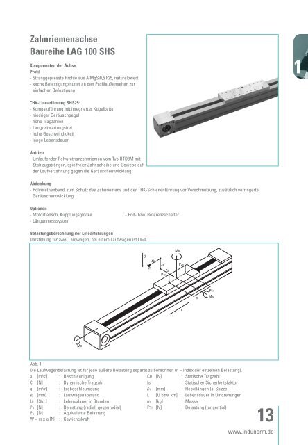 Zahnriemenachse Baureihe LAG 100 SHS