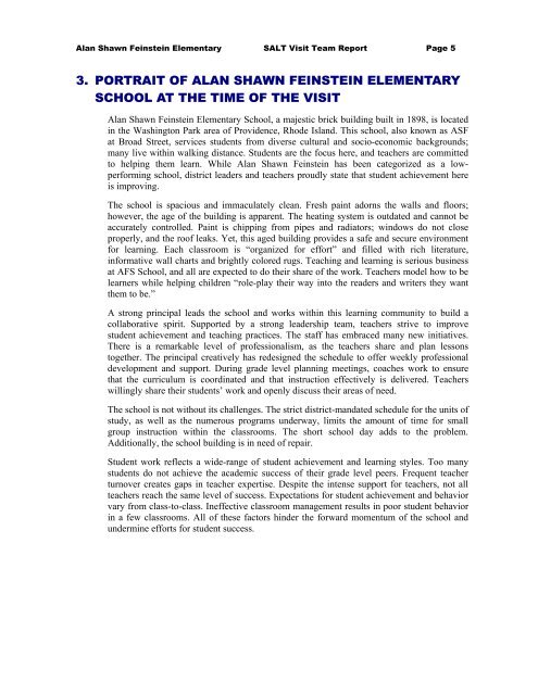 Alan Shawn Feinstein Elem