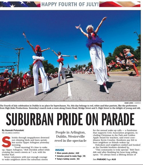 Suburban pride on parade