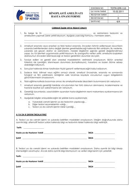 RİNOPLASTİ AMELİYATI H