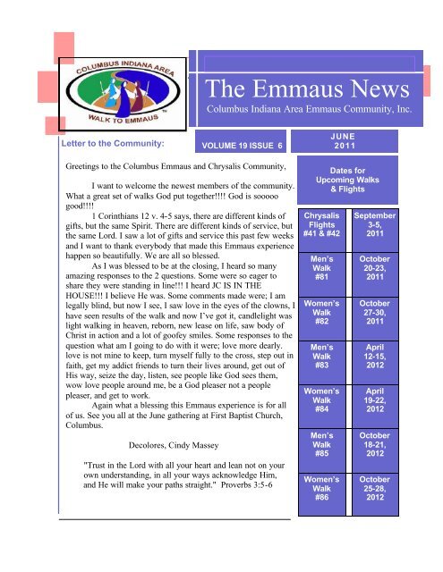 PDF Version - Columbus Area Emmaus Community