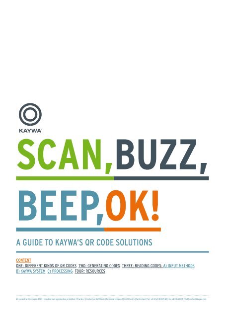 a guide to kaywa's qr code solutions - about Mobile Life