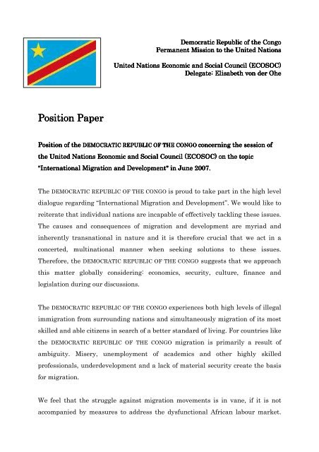 Position Paper Position Paper - ViaMUN