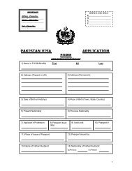 VISA APPLICATION FORM - Swiss Pakistan Society