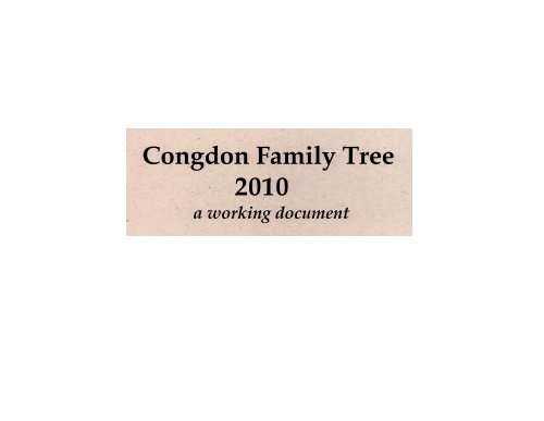 Congdon Family Tree 2010.pdf - UMD d-Commons