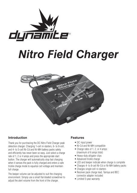 Nitro Field Charger - Dynamite RC