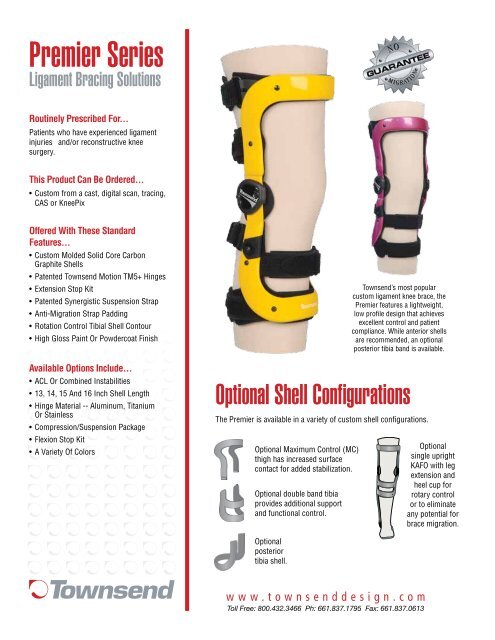 Townsend Brace Info Sheet - CT-Ortho.com