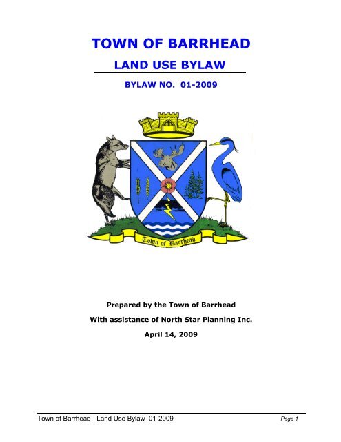 Land Use Bylaw 01-2009.pdf - Town of Barrhead