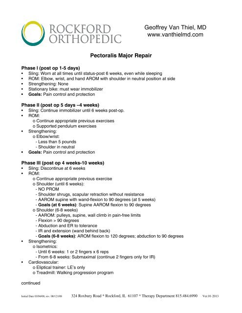 Pectoralis Major Repair