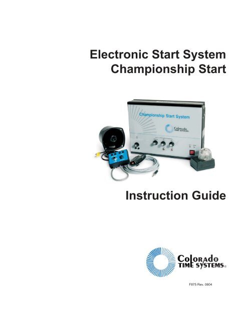 ChampStart - Colorado Time Systems
