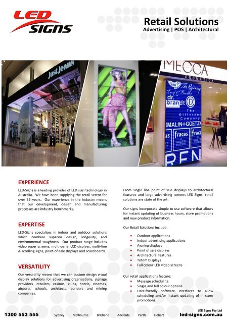 to download our brochure. - LED Signs Australia