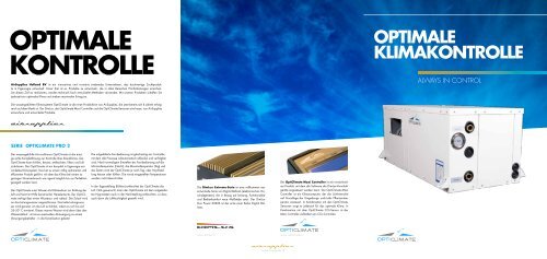 OPTIMALE KLIMAKONTROLLE - OptiClimate