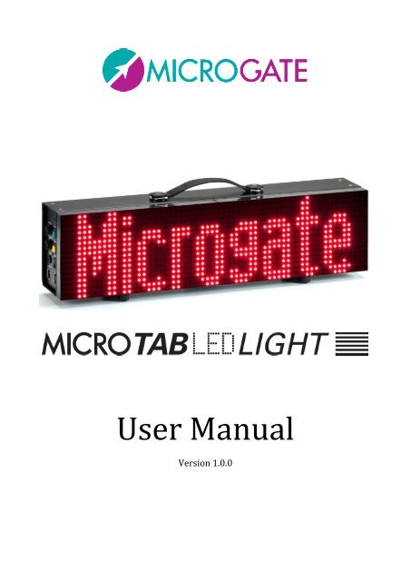 MicroTab Light LED Display User Manual - FinishLynx