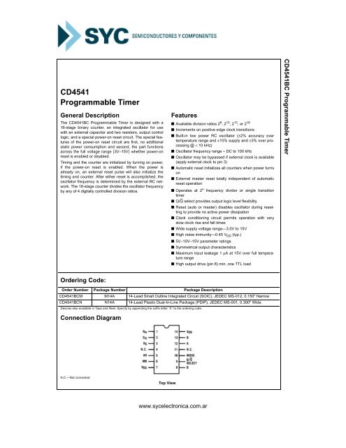 CD4541 Programmable Timer - SYC