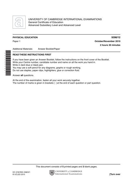 Cambridge International A & AS Level- Paper 1(2 ... - VincyClassroom