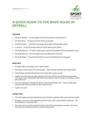 BASIC NETBALL RULES - Kington St Michael Village Website