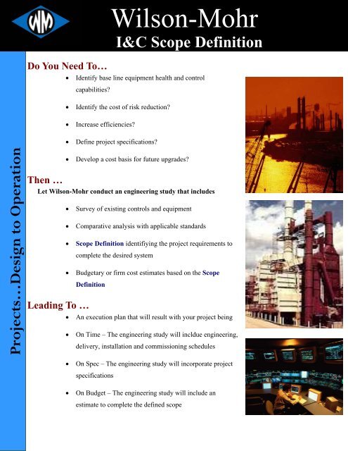 Scope Definition Brochure - Wilson Mohr