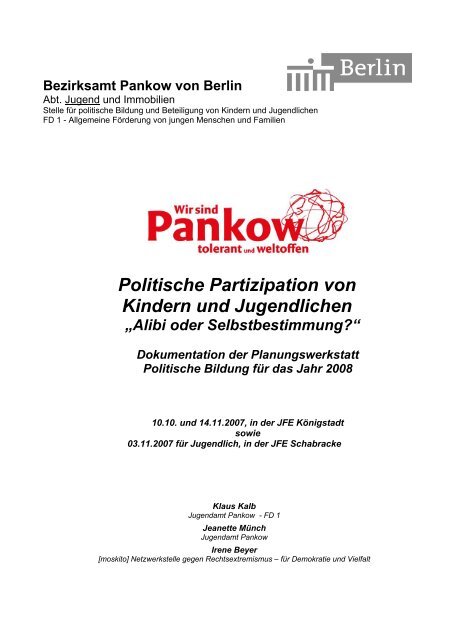 Politische Partizipation von Kindern und Jugendlichen - Bezirksamt ...