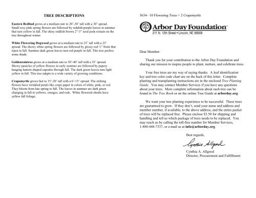 TREE IDENTIFICATION KEY - Arbor Day Foundation