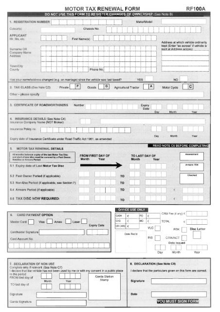 2023 Motor Tax Renewal Form Fillable Printable Pdf Fo - vrogue.co 2023 Motor Tax Renewal Form Fillable Printable Pdf Fo - vrogue.co