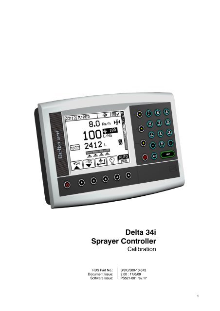 Delta 34i Sprayer Controller - RDS Support Server