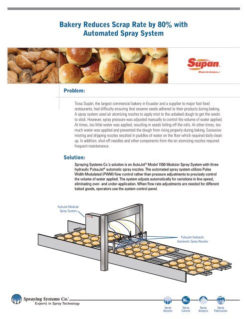 Bakery Reduces Scrap Rate by 80% with Automated Spray System