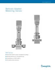 Bellows-Sealed Valves, U Series - Swagelok