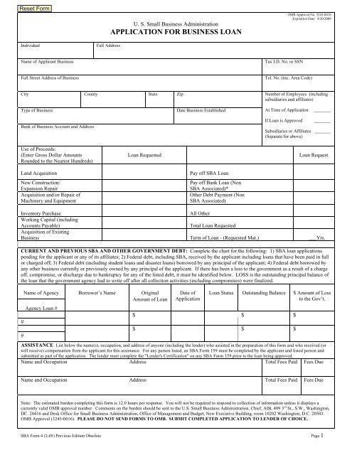 SBA Form 4 - BankAsiana