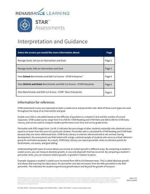 Interpretation and Recommendations - Renaissance Learning