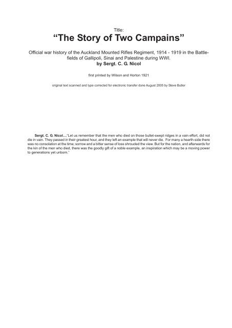 Auckland Mounted Rifles - New Zealand Mounted Rifles