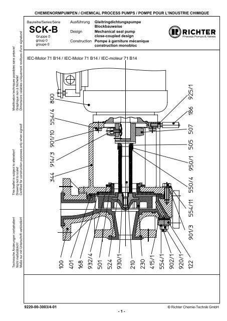 IEC-Motor 71 B14 / IEC-Motor 71 B14 / IEC-moteur 71 B14 - RICHTER