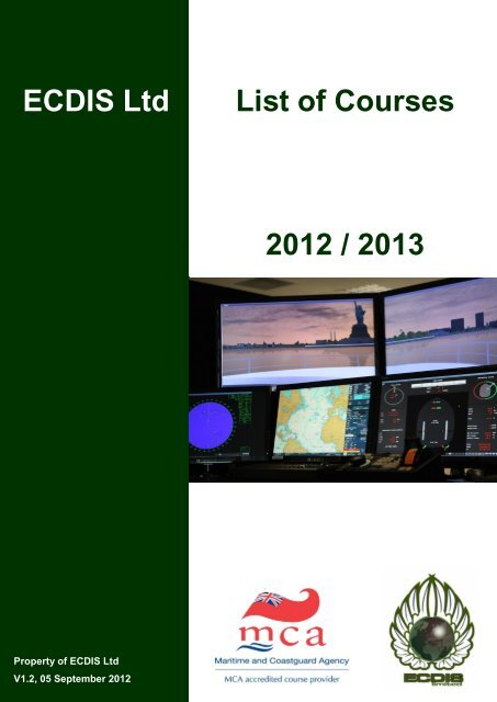 List of Courses - ECDIS Ltd
