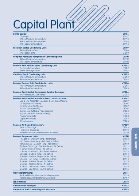 Capital Plant Download catalogue section (.7mb) - Realcold
