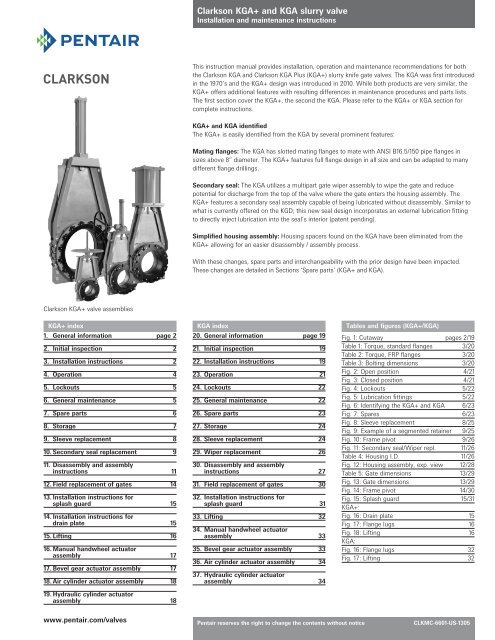 Clarkson KGA+ and KGA slurry valve - Pentair Valves & Controls