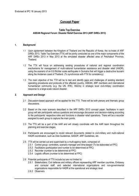 ANNEX 12b - Final TTX Concept Paper.pdf - ASEAN Regional Forum