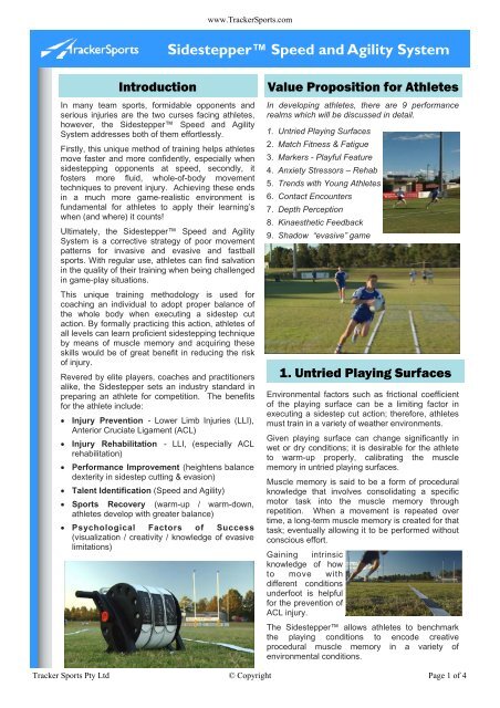 Sidestepperâ„¢ Speed and Agility System - Tracker Sports