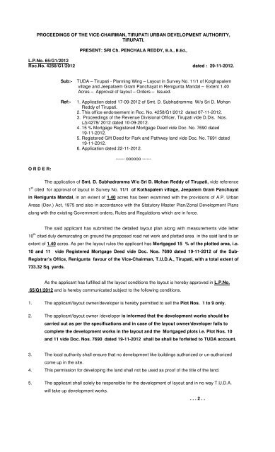 SRI Ch. PENCHALA REDDY, BA, B.Ed. - TIRUPATHI URBAN ...