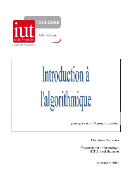cours algorithmique collège PDF Cours,Exercices ,Examens