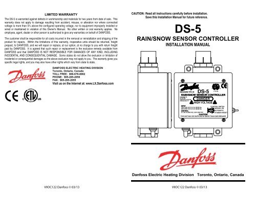 DS-5 Installation Manual - Danfoss.com
