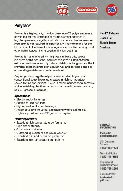 Conoco Polytac - Marc Nelson Oil Products